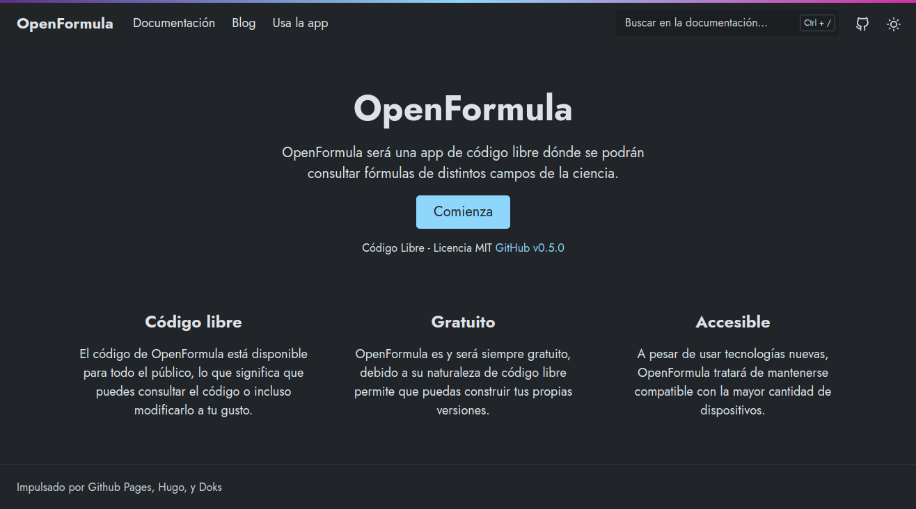 OpenFormula - Documentación y Blog